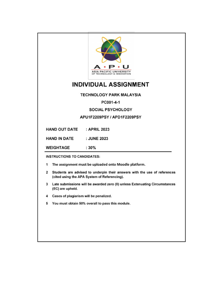 SPSY Individual Assignment | PDF | Bullying | Cyberbullying