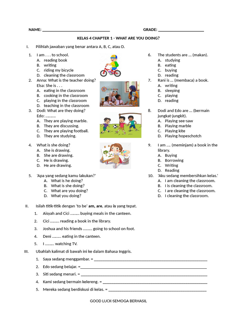 Grade 4 English Exercises | PDF | Language Arts & Discipline