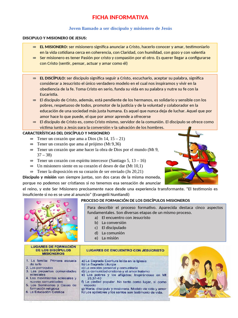 Ficha Informativa Religion | PDF | Jesús | eucaristía