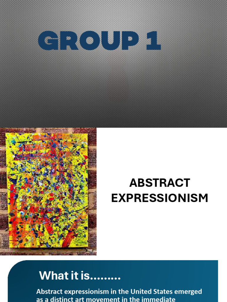 Abstract Expressionism Overview | PDF | Paintings | Plastic Arts