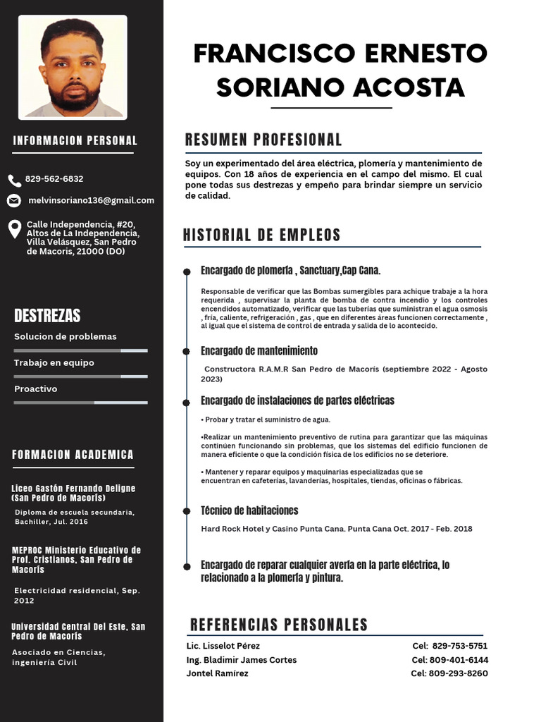 CV Francisco Ernesto Acosta PDF | PDF | Ingeniería