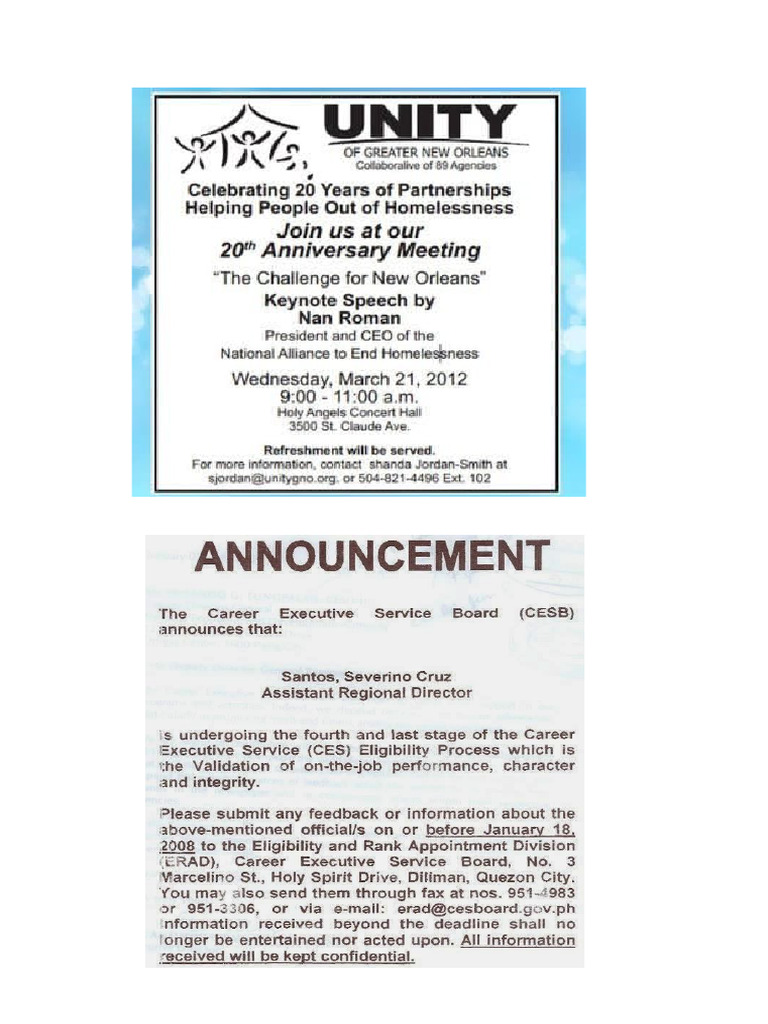 Contoh Announcement | PDF