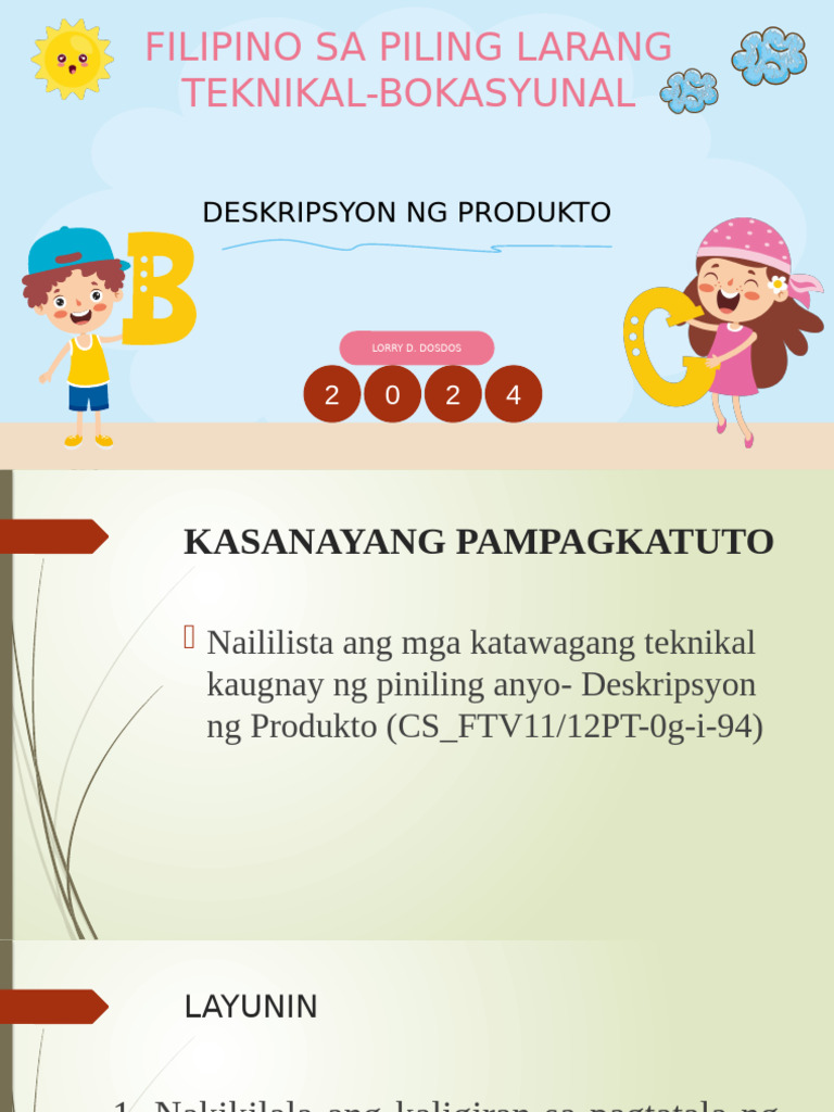 Deskripsyon NG Produkto | PDF