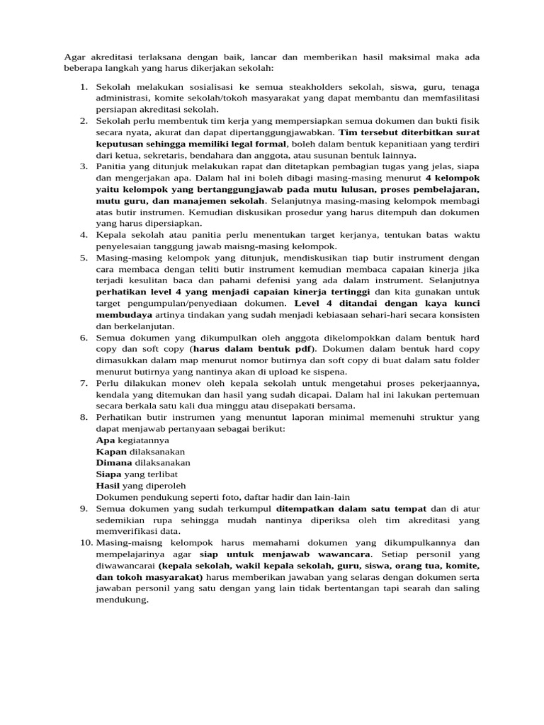 Langkah Akreditasi | PDF | Karier & Perkembangan