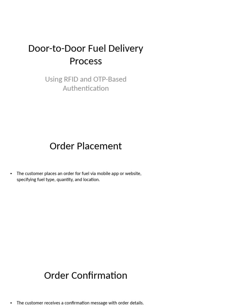 Fuel Delivery Process | PDF