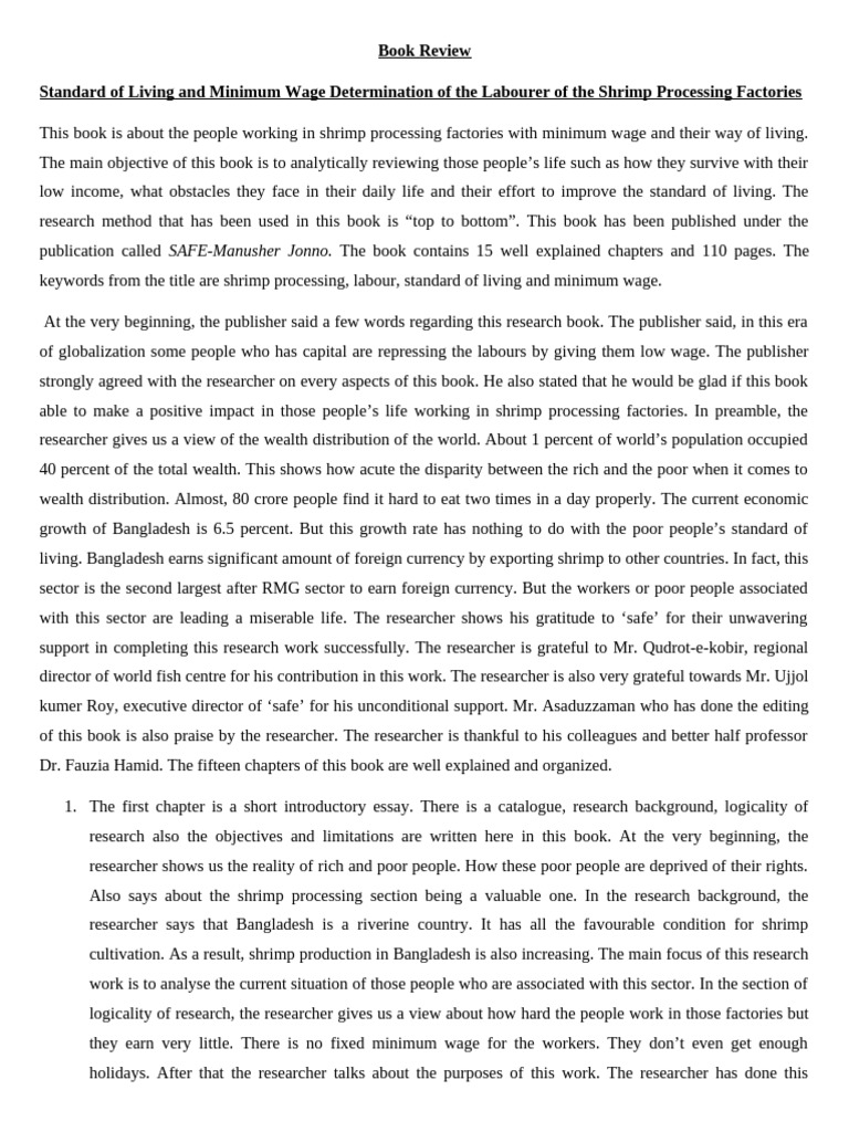 Book Review | PDF | Labour Economics | Minimum Wage