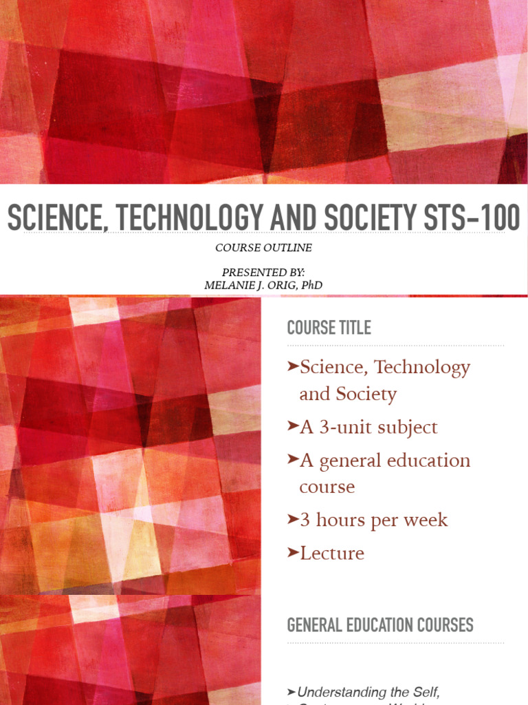 Science, Technologyand Society STS100 | PDF | Science | Knowledge