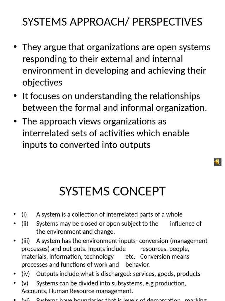 SYSTEMS APPROACH | PDF | System | Strategic Planning
