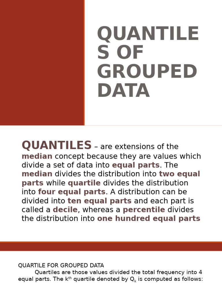 Quantiles Grouped Data | PDF
