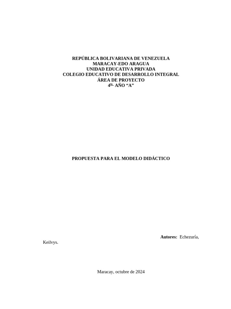 Proyecto Word Valeria 3ro Principal | PDF