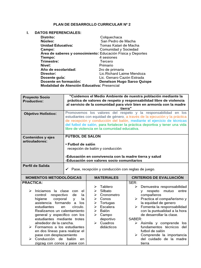 PDC 2 Pases y Recepcion de Balon | PDF | Crecimiento personal y profesional
