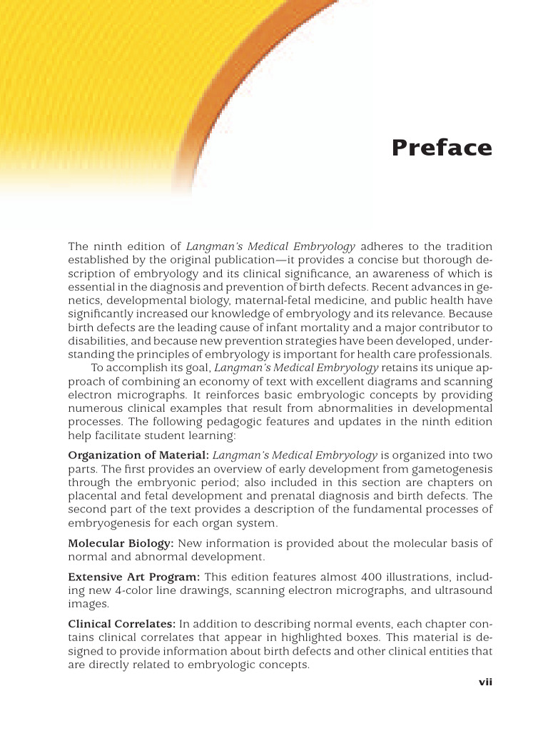 Preface | PDF | Prenatal Development | Health Sciences