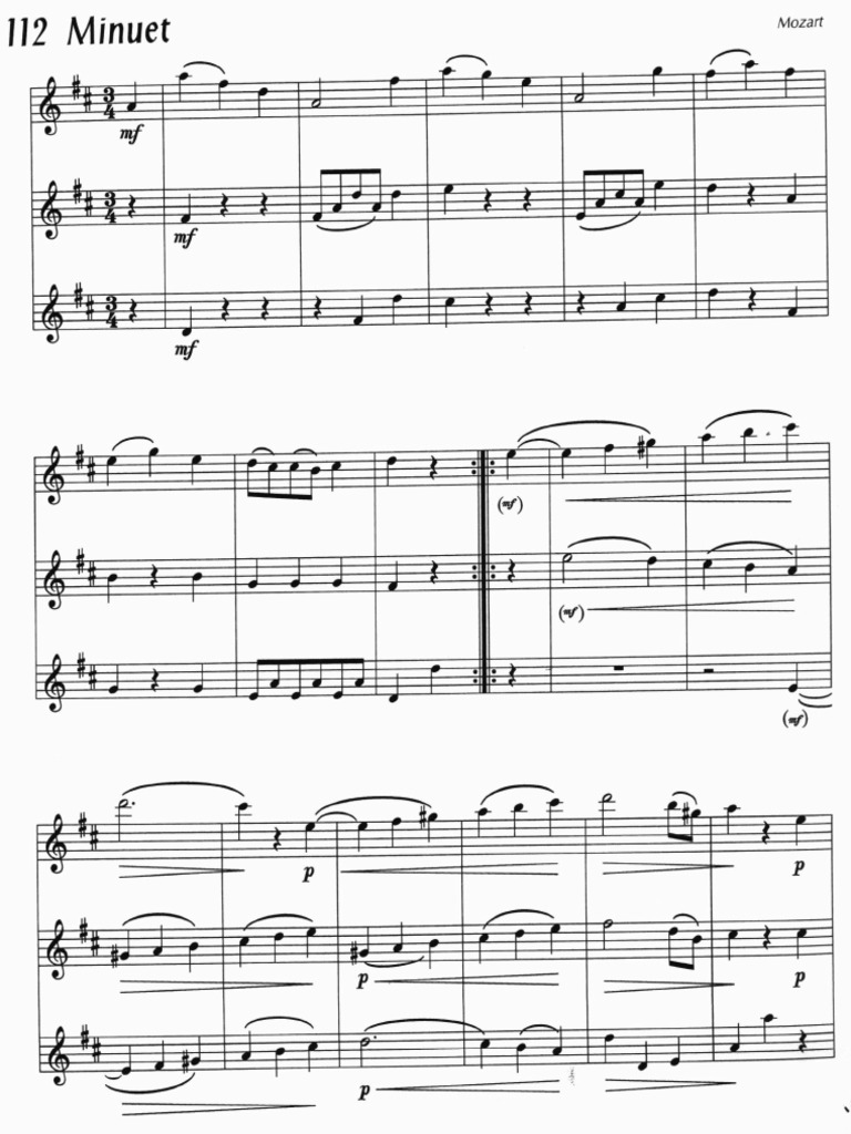 Minuet 3 | PDF