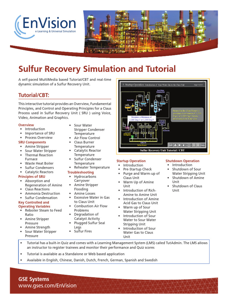 Sulfur Recovery Training - Simulation Tutorial - EnVision | PDF ...