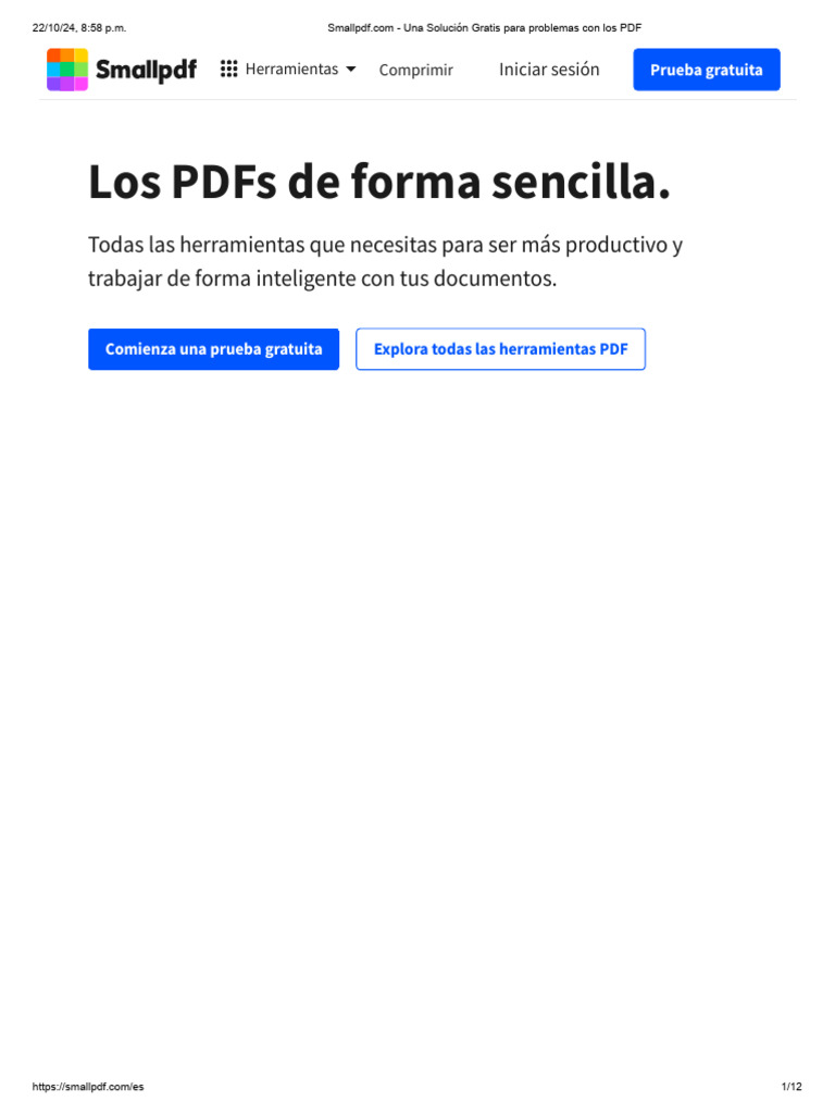 Smallpdf.com - Una Solución Gratis para problemas con los PDF | PDF | Aplicación movil | Software