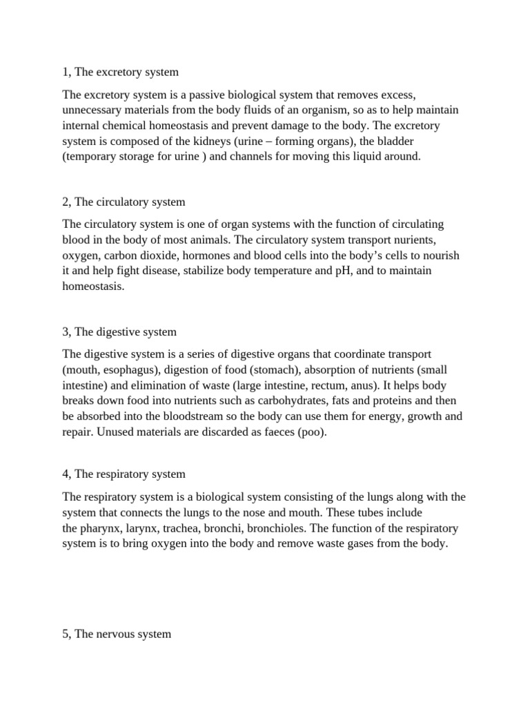 Organ systems | PDF | Human Body | Lymphatic System