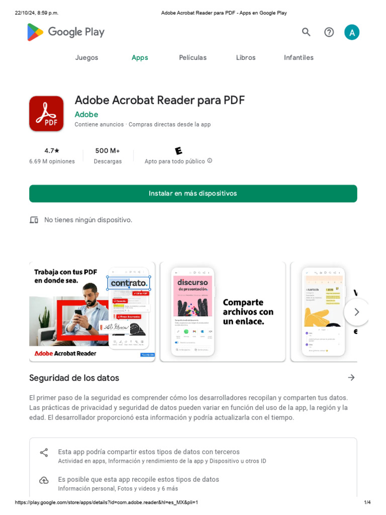 Adobe Acrobat Reader para PDF - Apps en Google Play | PDF | Google Play ...