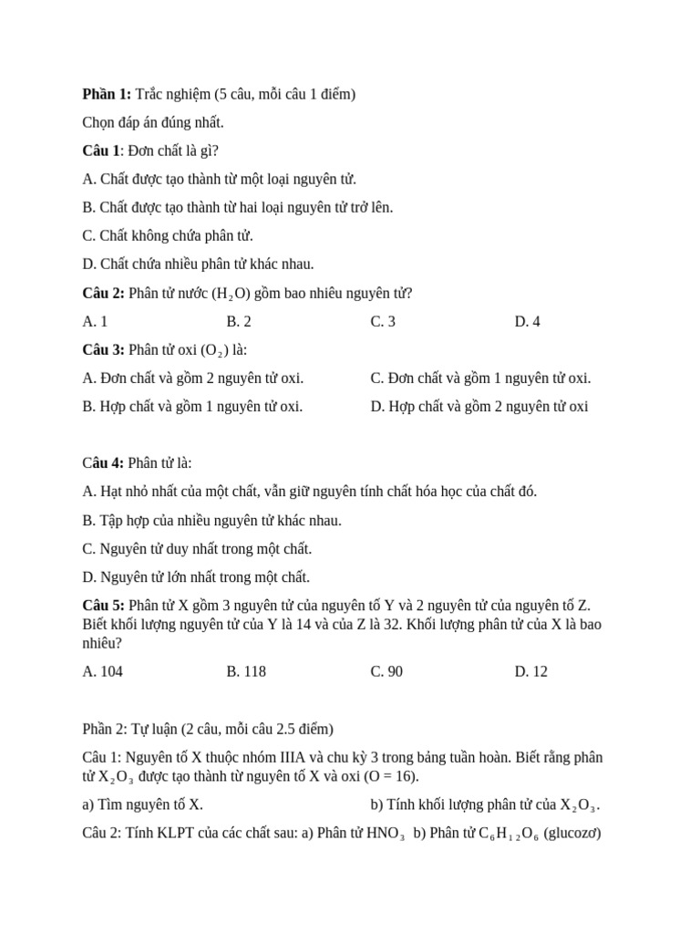 Ktra 15p Bài 5 | PDF
