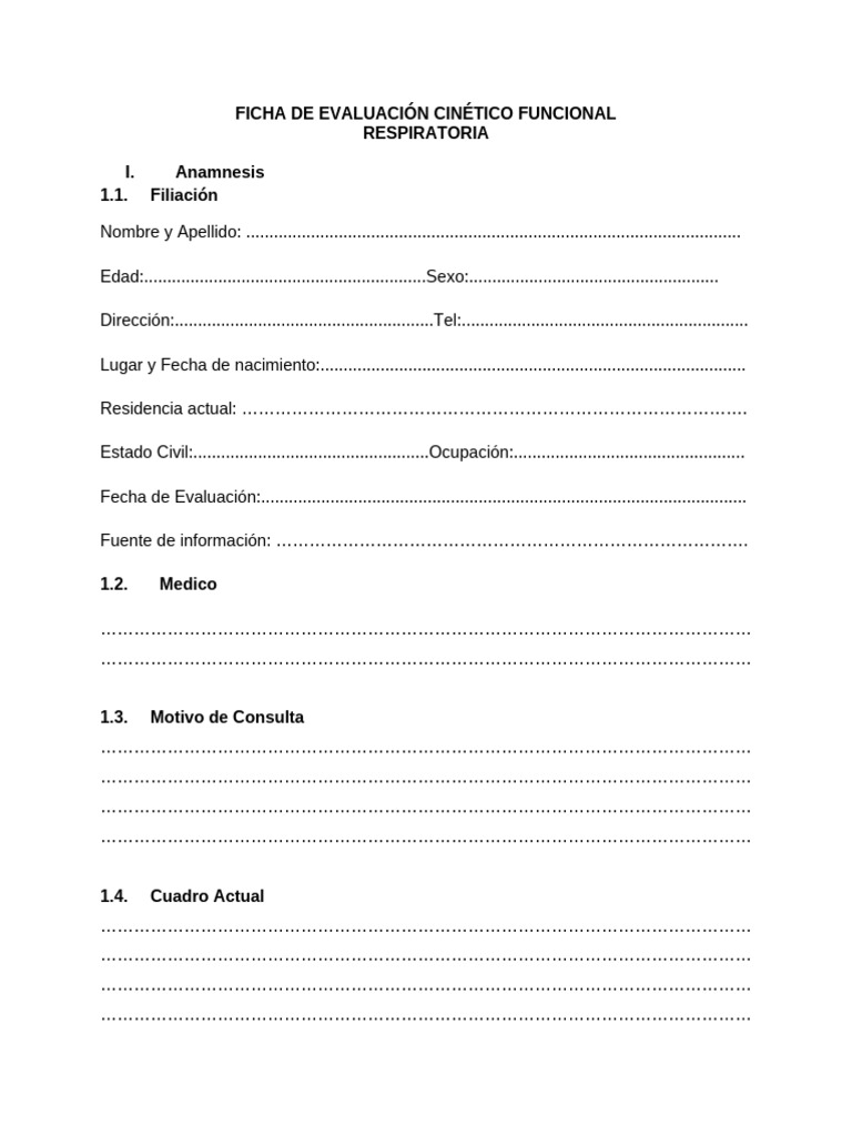 Ficha Respiratoria Modificada 2.1 | PDF | Enfermedades y trastornos | Neumología