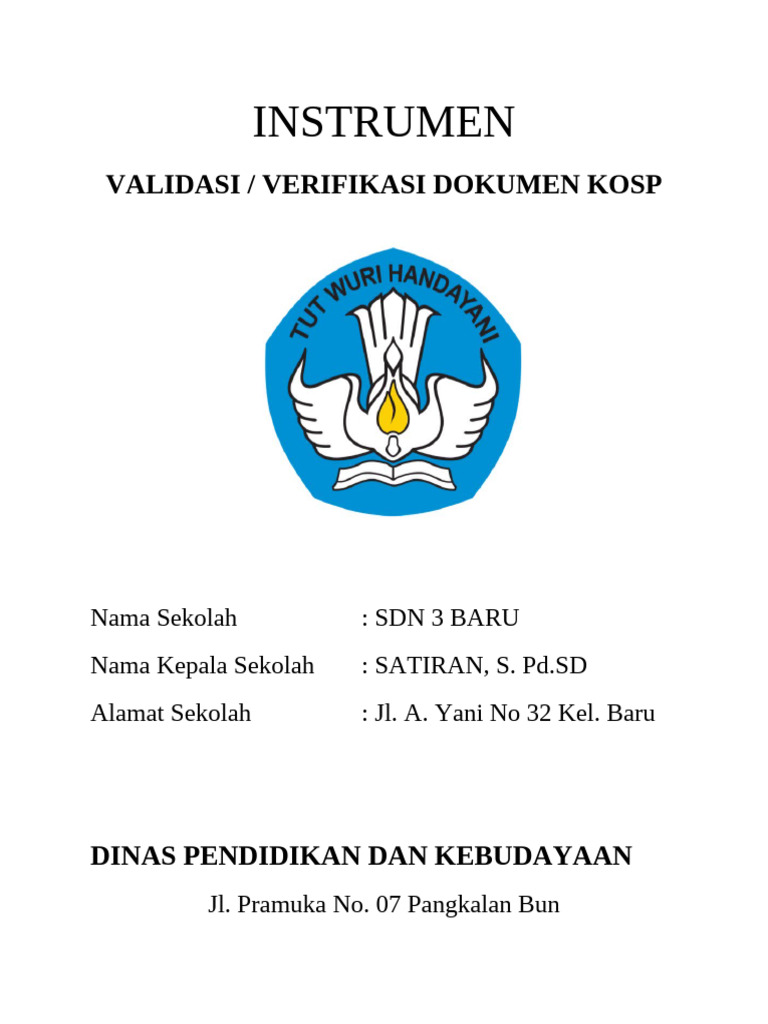 Instrumen Validasi Dokumen Kosp | PDF