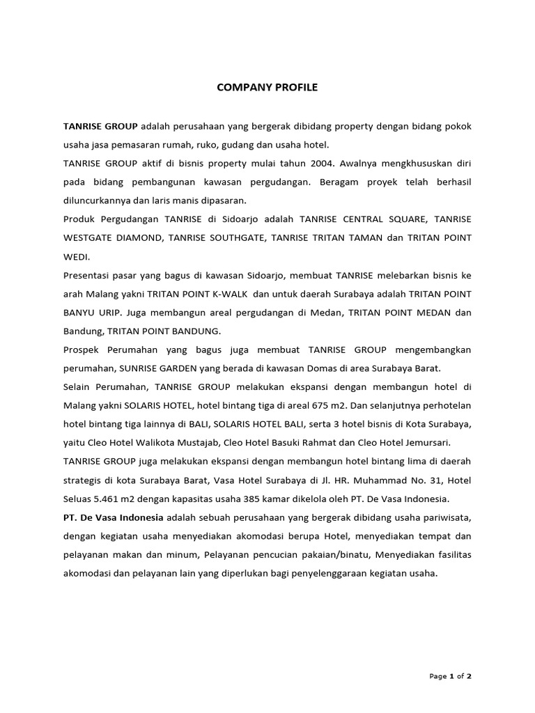 Company Profil DVI | PDF