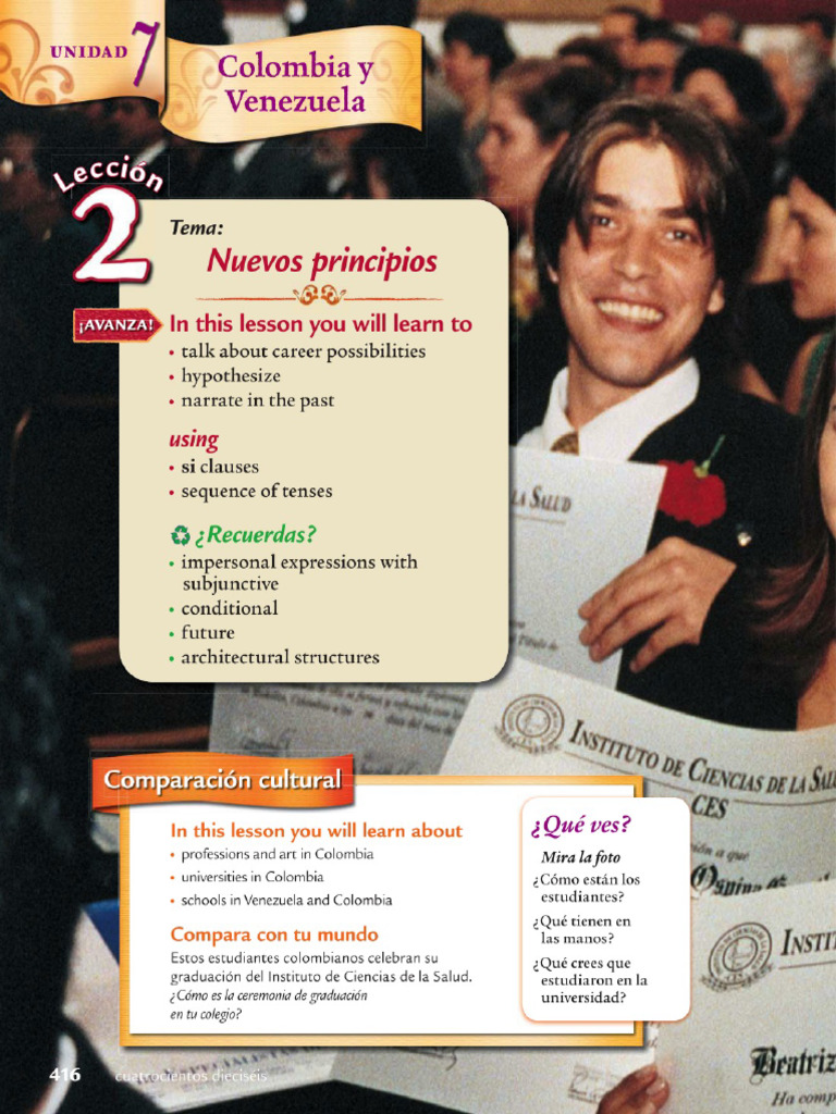 avancemos_3_unit_7_lesson_2 | PDF