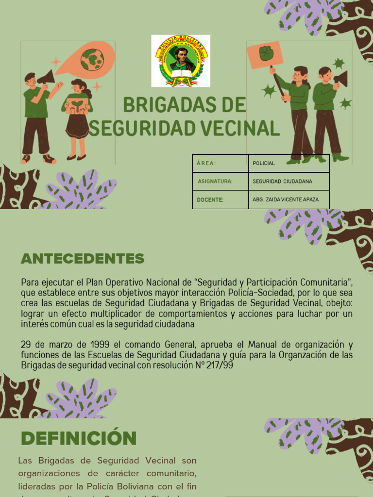 Brigadas de Seguridad Vecinal | PDF | Policía | Valores