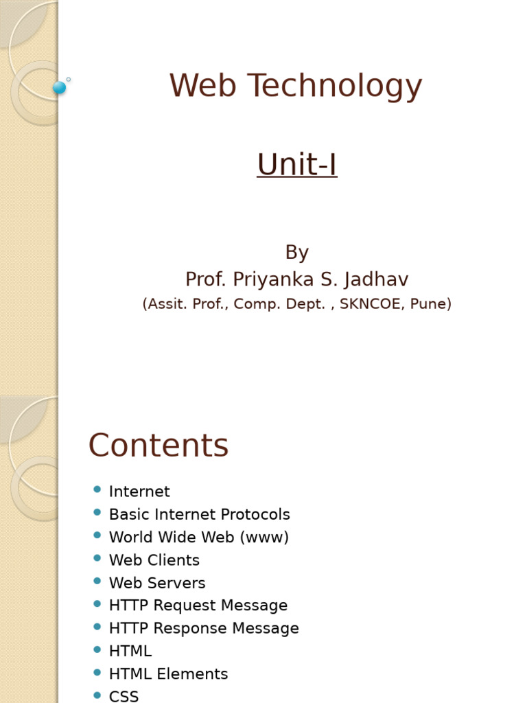 Unit-1 | PDF | World Wide Web | Internet & Web