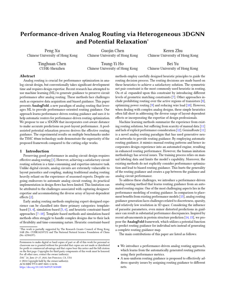 C223 DAC2024 PARoute - 2 | PDF | Routing | Machine Learning