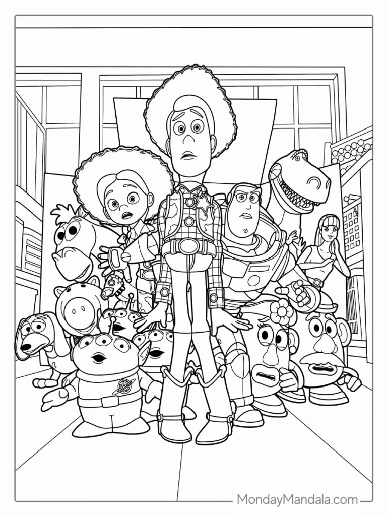 Toy Story 3 Coloring Page | PDF