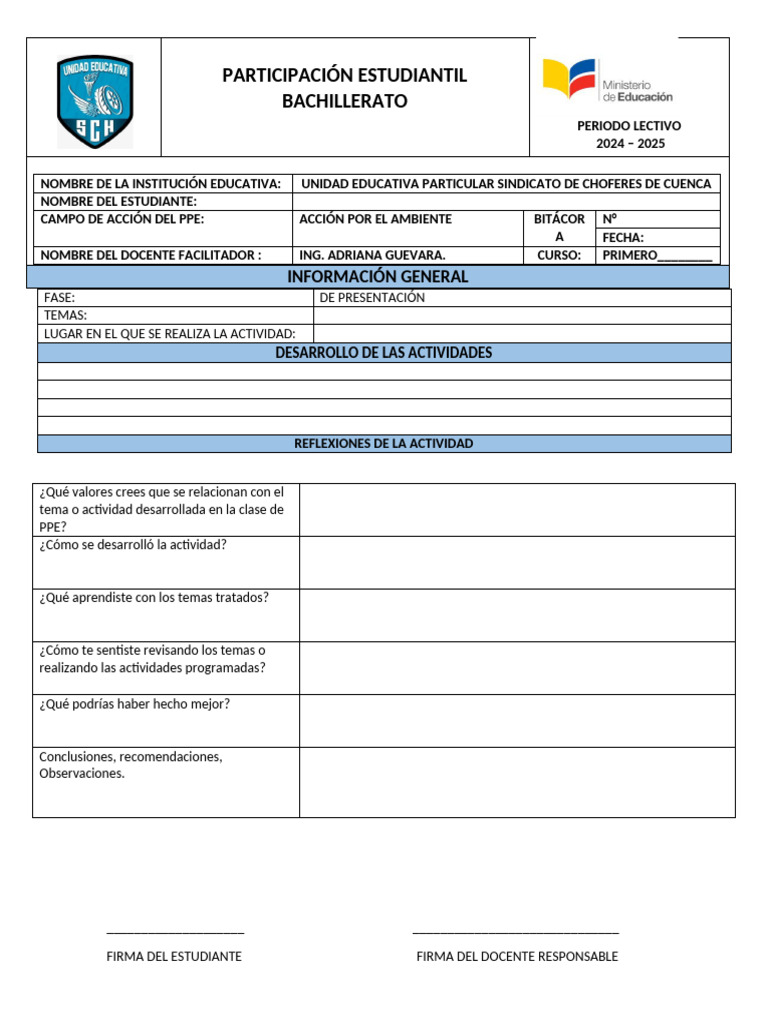 Bitácora Participación | PDF