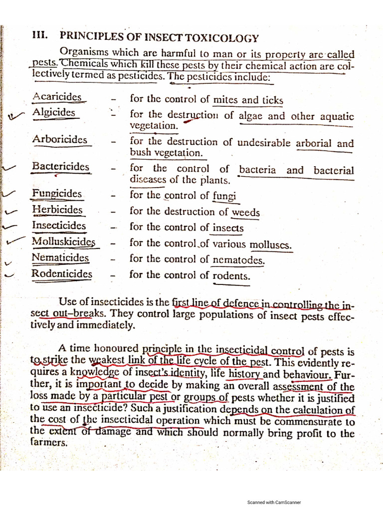 Principles of Insect Toxicology | PDF