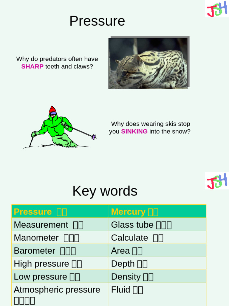 chapter5. Pressure | PDF | Pressure | Density
