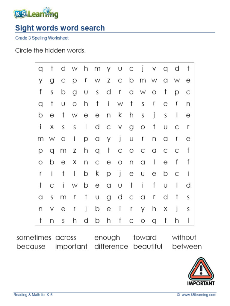 Grade 3 Word Search 1(1) | PDF