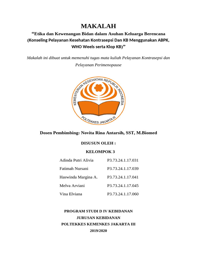 Makalah KB Kelompok 3 Materi 3 Fix | PDF | Kesehatan Holistik | Sains & Matematika
