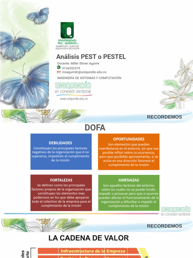 CLASE 9 TDO ANALISIS PESTEL.pptx | PDF | Business | Análisis FODA