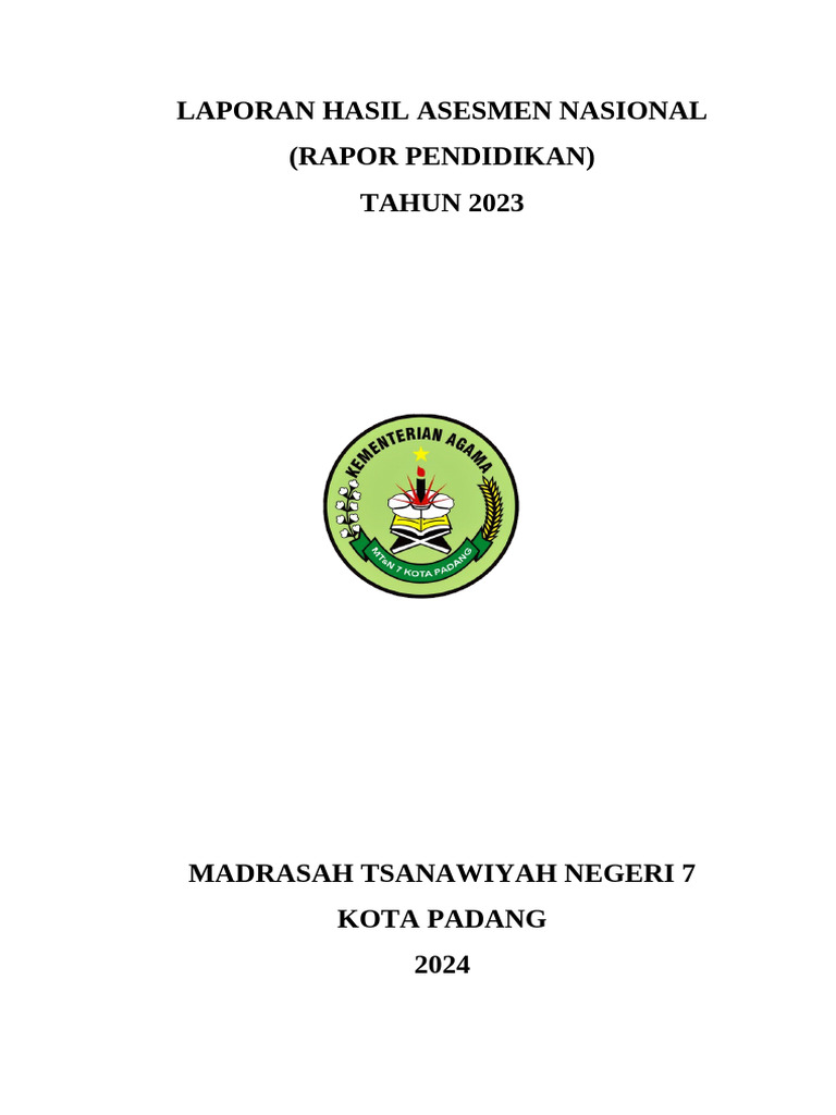 Laporan Hasil Asesmen Nasional Pdf