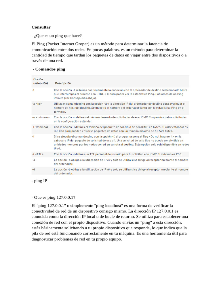 Guía sobre Ping, Loopback y MAC | PDF | Red de computadoras ...