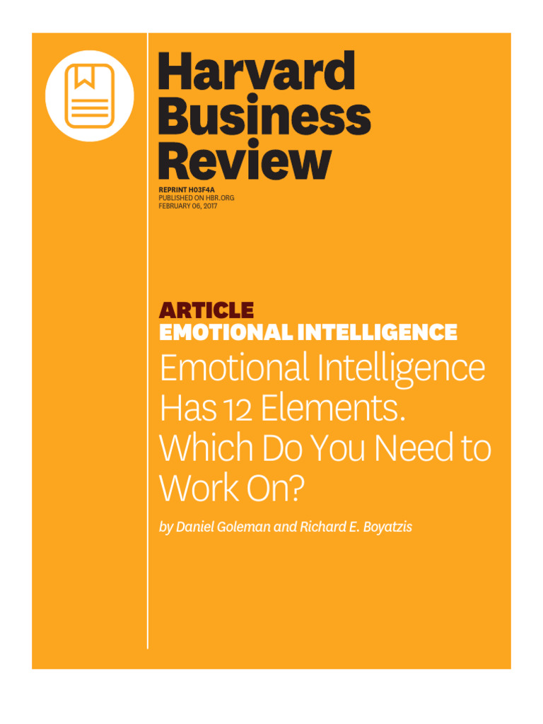 Emotional Intelligence 12 Elements | PDF | Emotional Intelligence ...