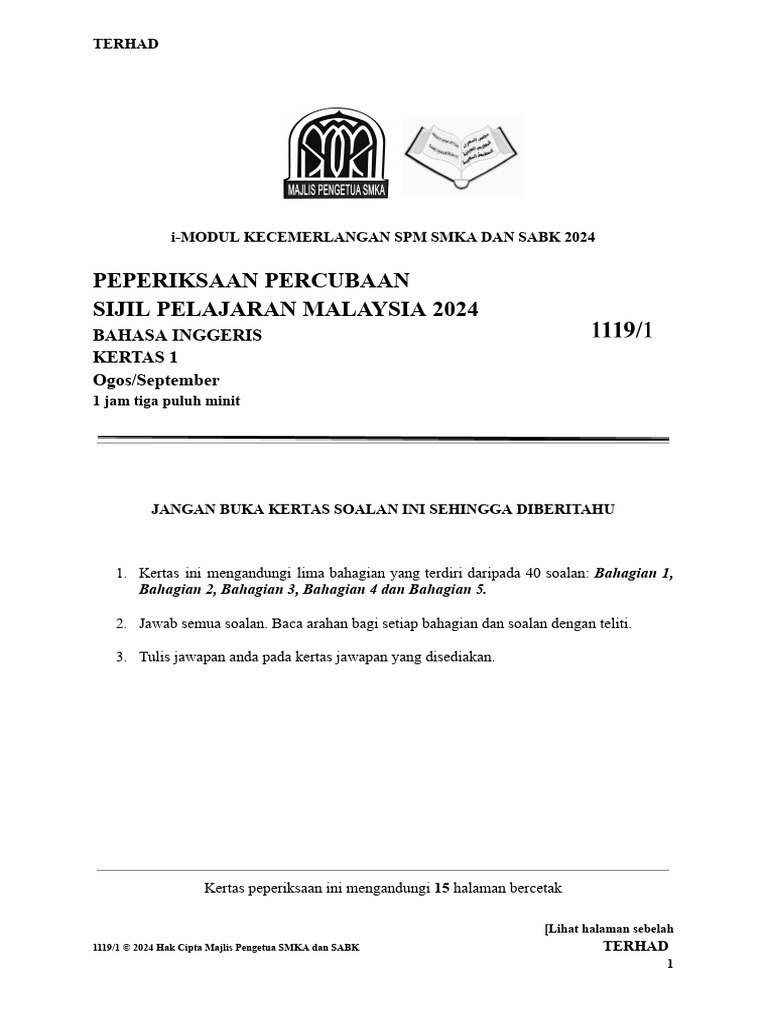 SMKA & SABK Trial 2024 P1 - Reading | PDF | Internet | Sharing Economy