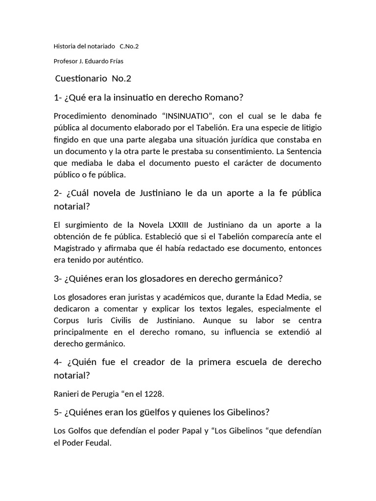 Cuest. 02 Notarial Leonardo P | PDF