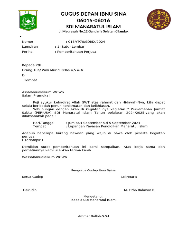 Surat Edaran Perjusa | PDF