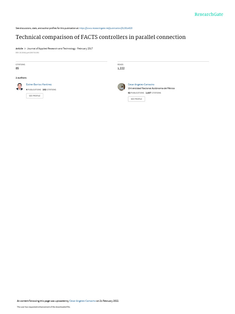 FACTS Controllers Technical Comparison | PDF | Electrical Components ...