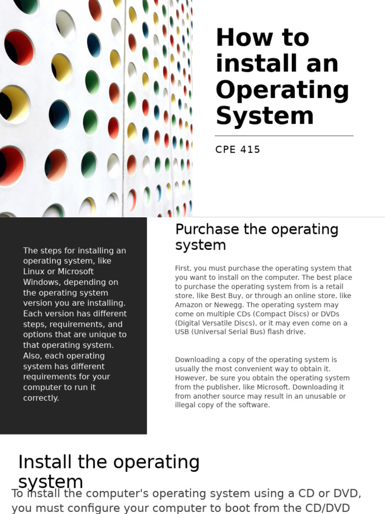 Chapter 4 Proper Installation | PDF | Bios | Operating System