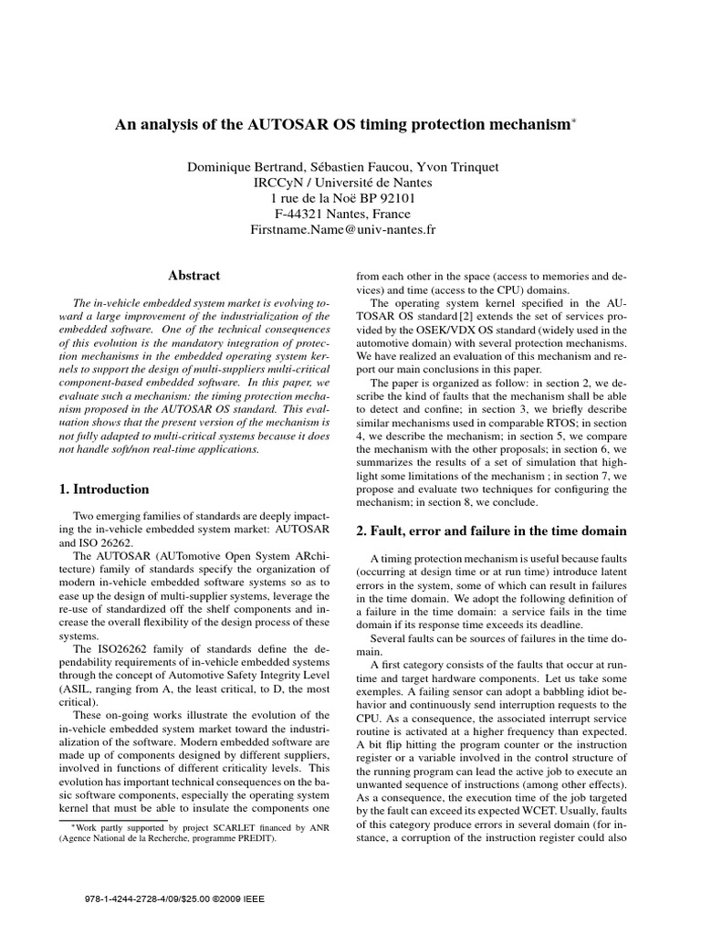 AUTOSAR OS Timing Protection Analysis | PDF | Scheduling (Computing) | Computer Architecture
