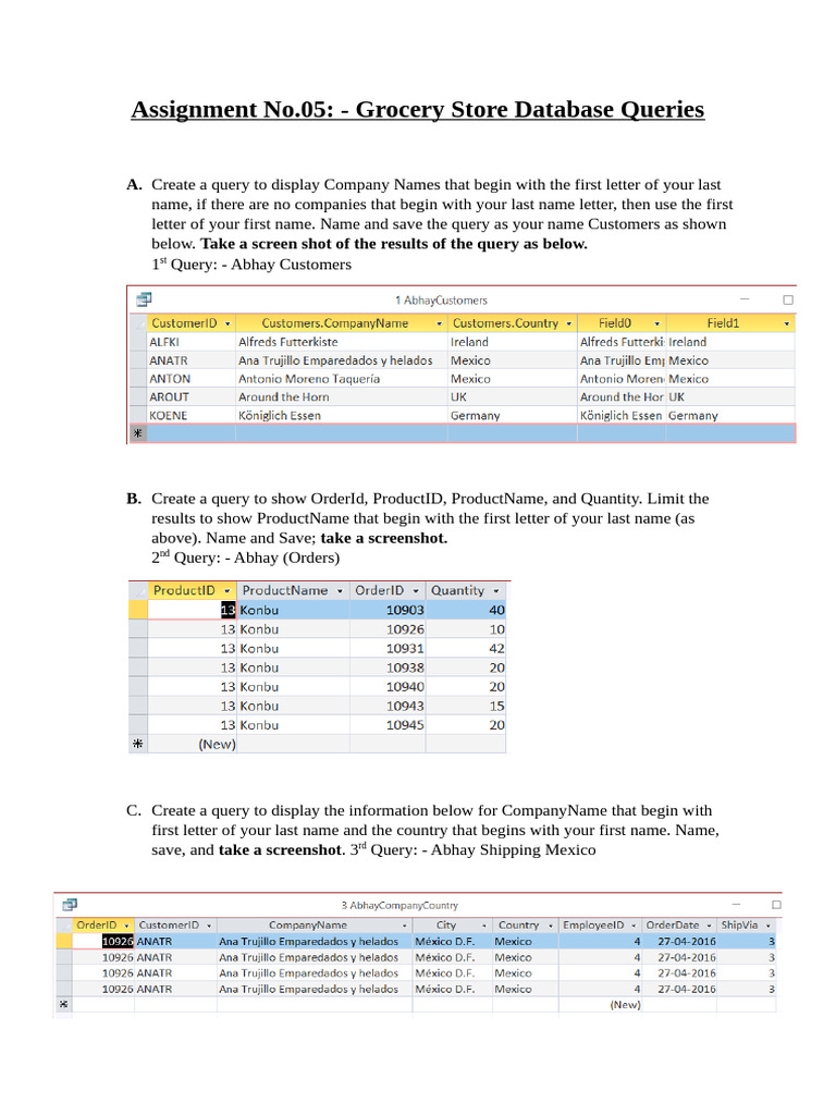 KumbharDatabase Asgn5 | PDF