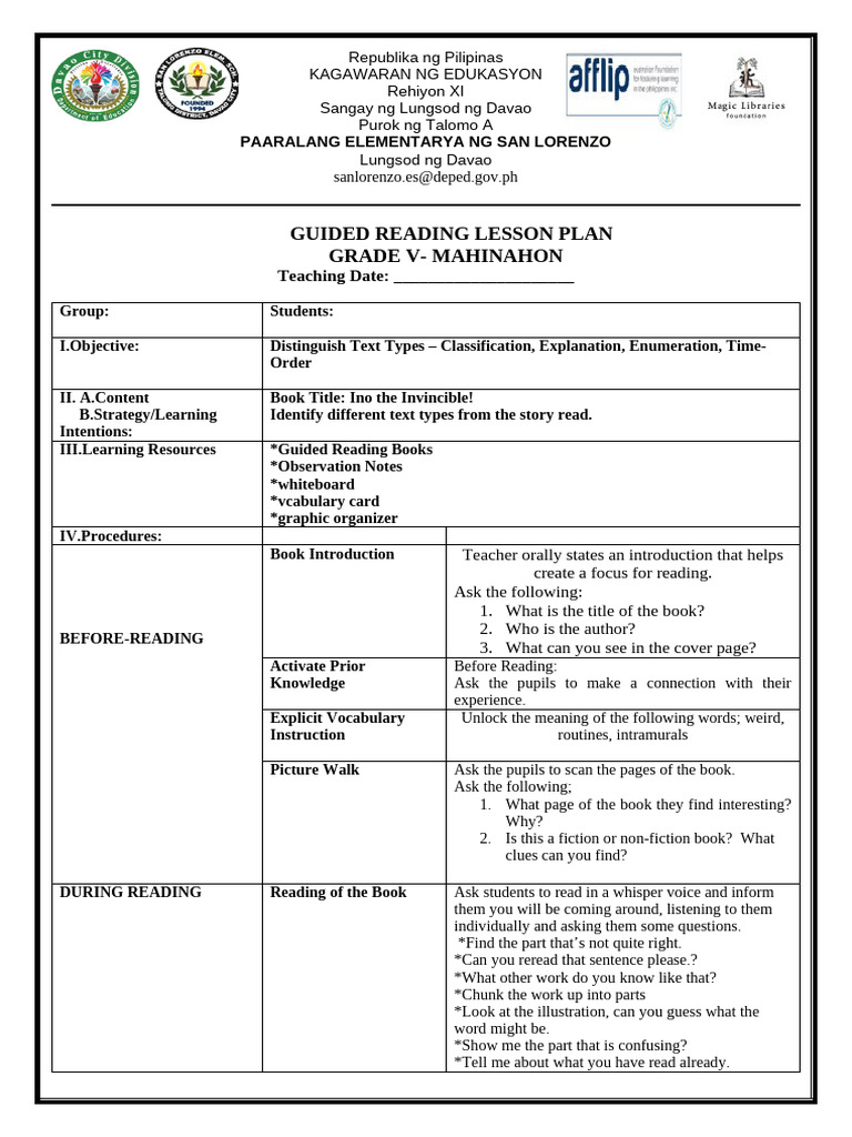 ENHANCE LESSON PLAN- INO THE INVINCIBLE | PDF | Cognitive Science | Learning