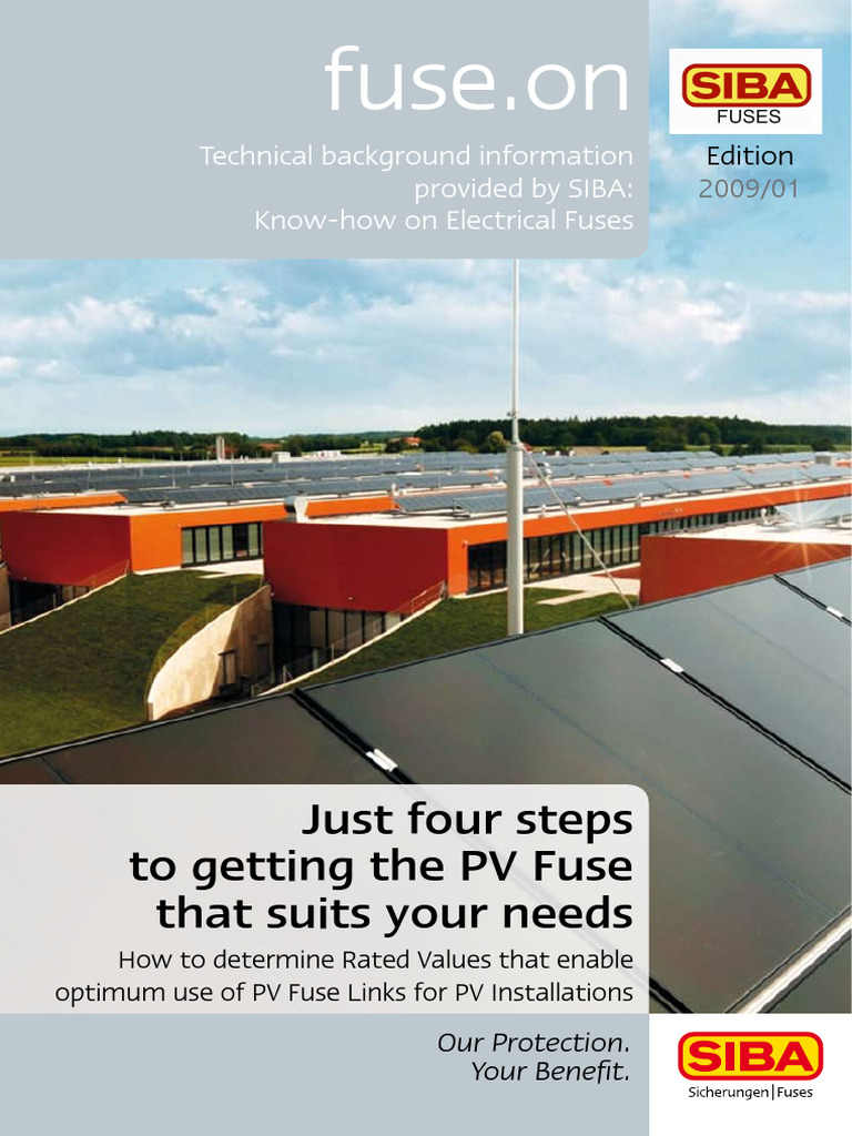 SIBA Fuse-On PV Inverters | PDF | Fuse (Electrical) | Solar Panel