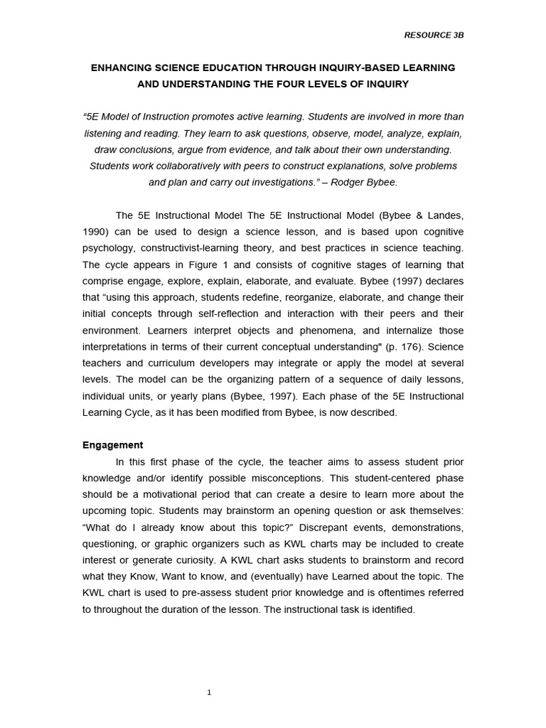 IBSE | PDF | Inquiry Based Learning | Educational Assessment