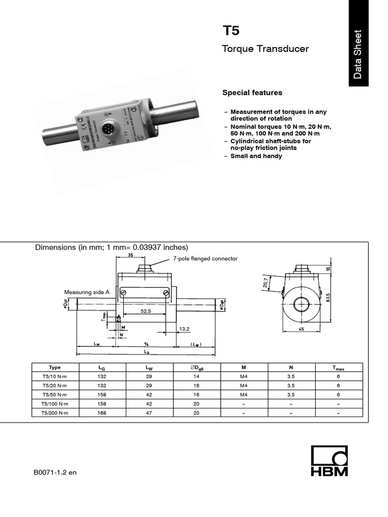 Torque Transducer: Special Features | PDF | Electrical Engineering ...